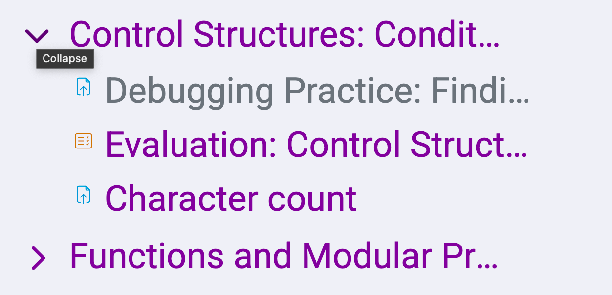 Course Navigation with the Table of Contents (TOC) – Open LMS Support